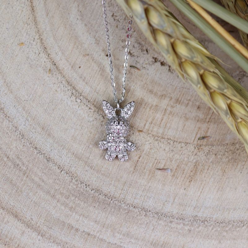 Сребърно колие Зайче MD2002N - Swan Pearls