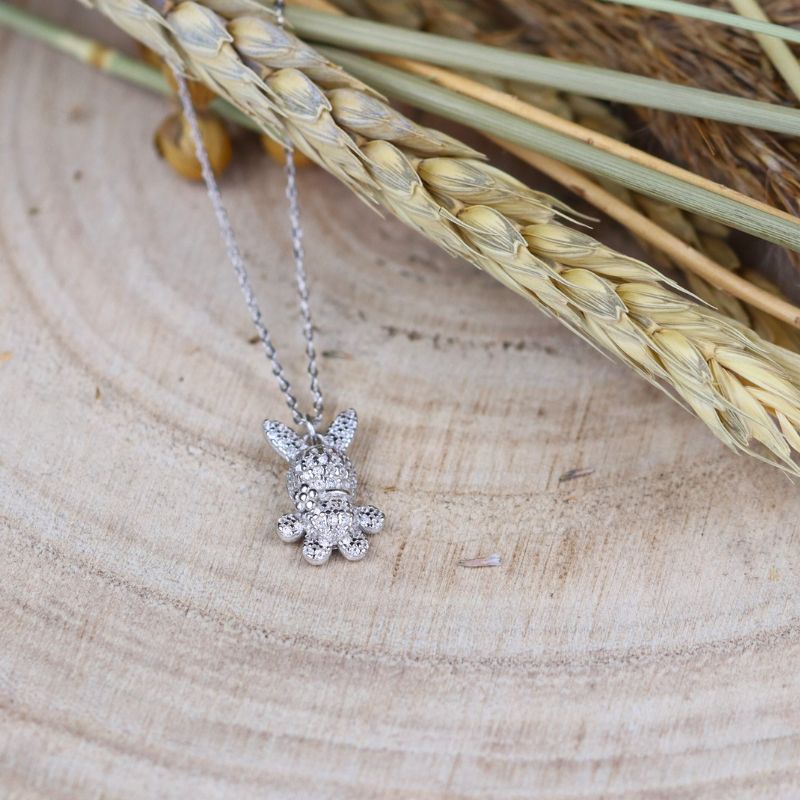 Сребърно колие Зайче MD2002N - Swan Pearls